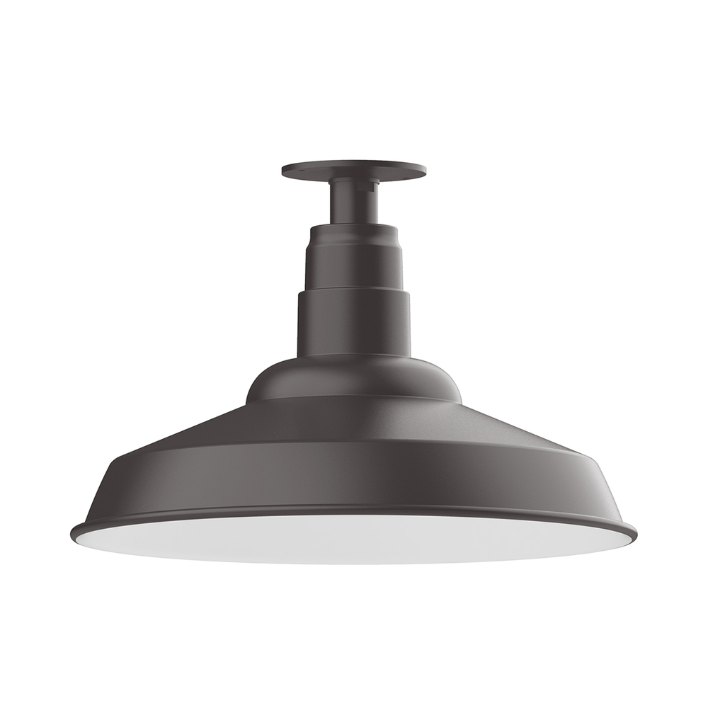 16" Warehouse shade, LED Flush Mount ceiling light, Bronze Matte ...