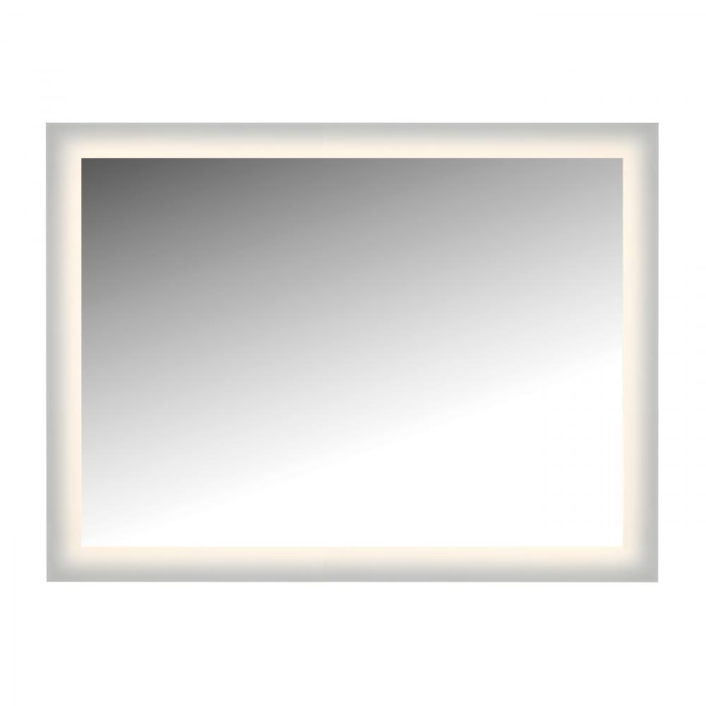 LED Lighted Mirror Wall Glow Style With Frosted Glass To The Edge, 48 ...